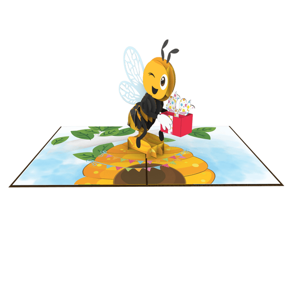Birthday Bee Pop Up Card | 3D Pop Up Wenskaarten | Hartensteler